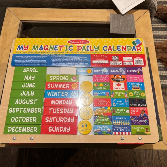 Melissa & Doug | Toys | New Melissa Doug My Magnetic Daily Calendar ...